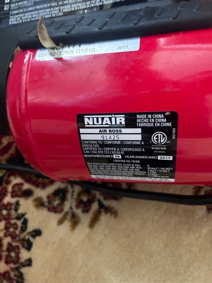 Fini Nuair AIRBOSS 1.2-Gallon Single Stage Portable Electric Air ...