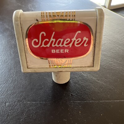 Vintage Beer Tap Handle Schaefer Beer Tap Handle White VTG | eBay