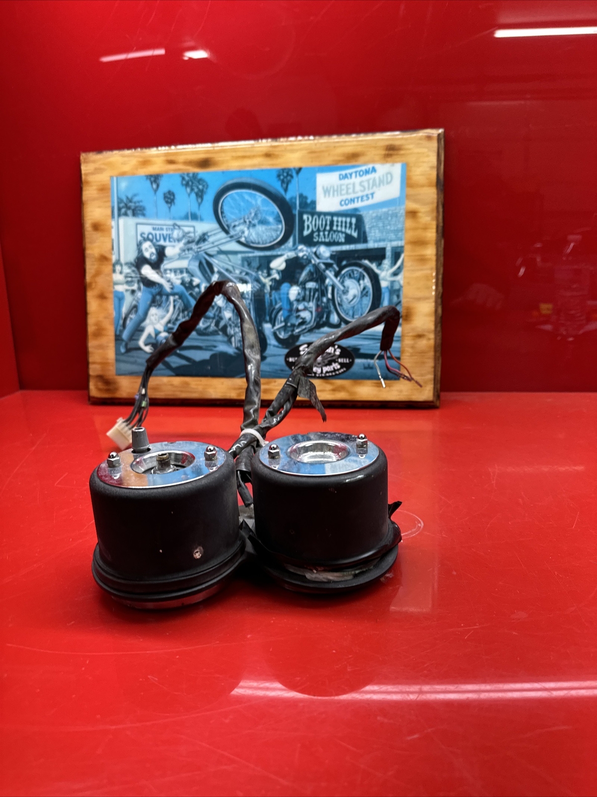 Harley 1994 Dyna Convertible Gauge Dual Speedo Speedometer Tach ...