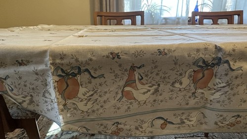 NOS Vintage International Marmalade Goose Country Tablecloth 6 Napkins ...