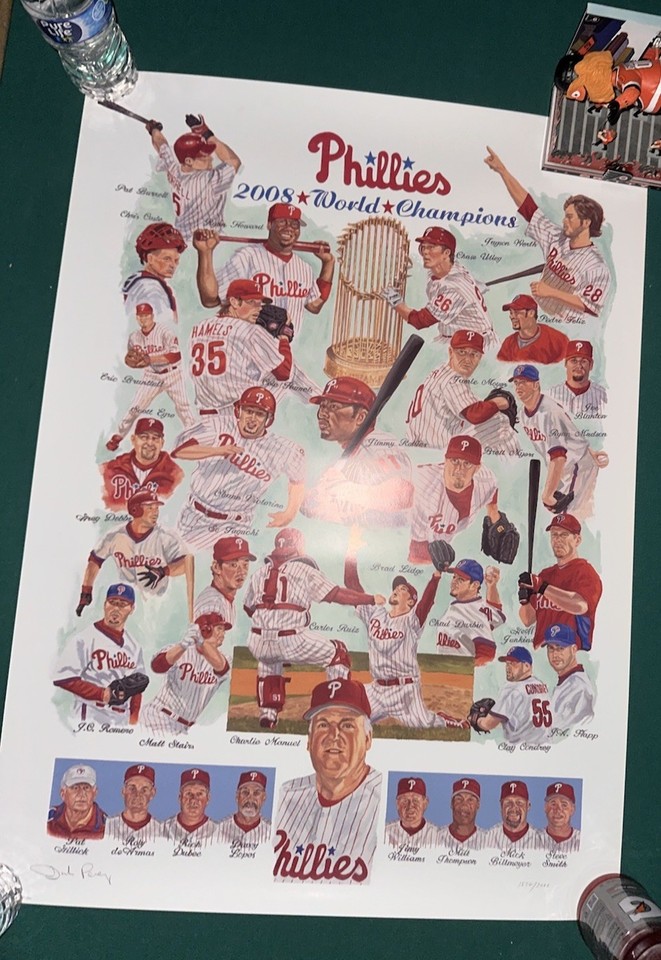 2008 World Series Phillies Dick Perez Print LE 2000 | eBay