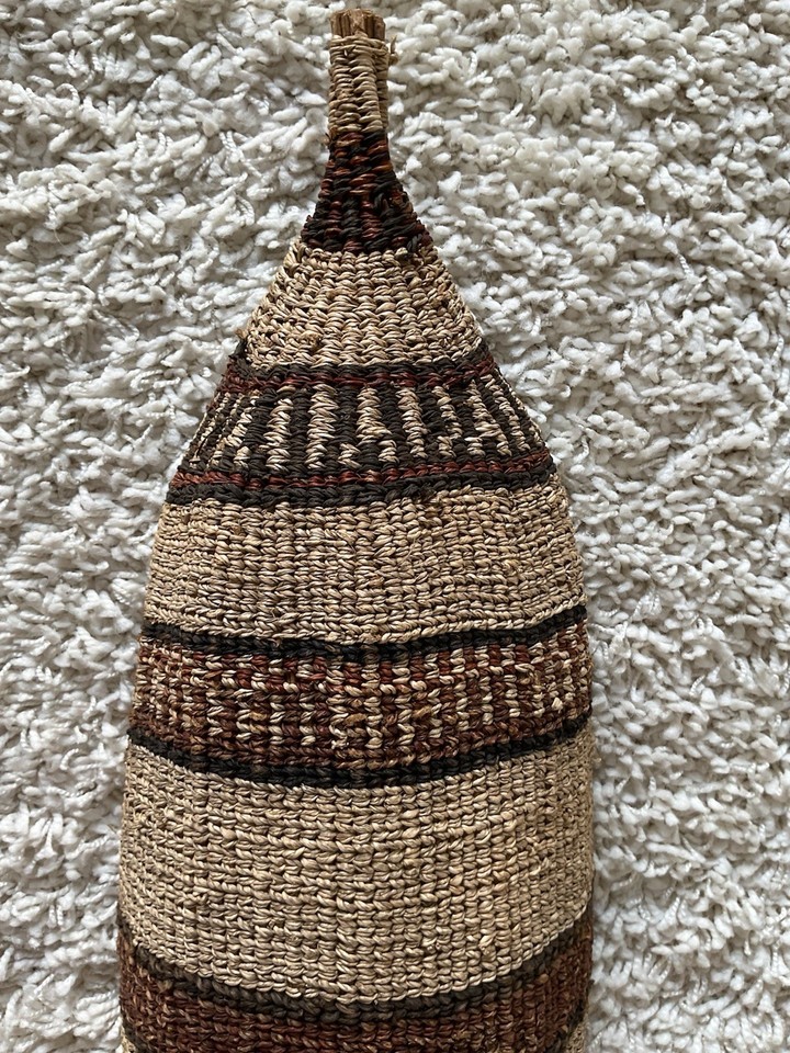 Vintage Hand Woven Ethiopian Gambela Canoe Bread Basket Boat Woven ...