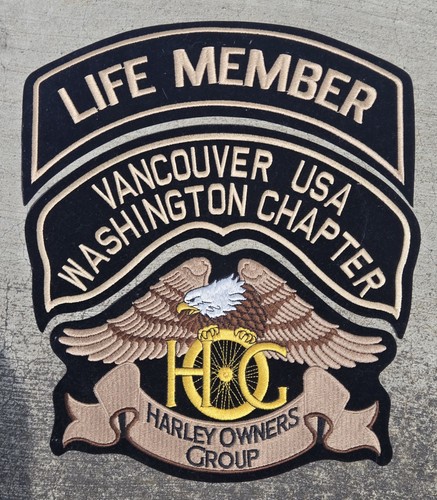HUGE HARLEY DAVIDSON RARE VANCOUVER WA CHAPTER OWNERS HOG LIFE MEMBER ...