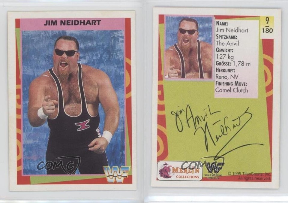 1995 Merlin WWF German Jim Neidhart Jim The Anvil Neidhart #9 0w6 | eBay UK