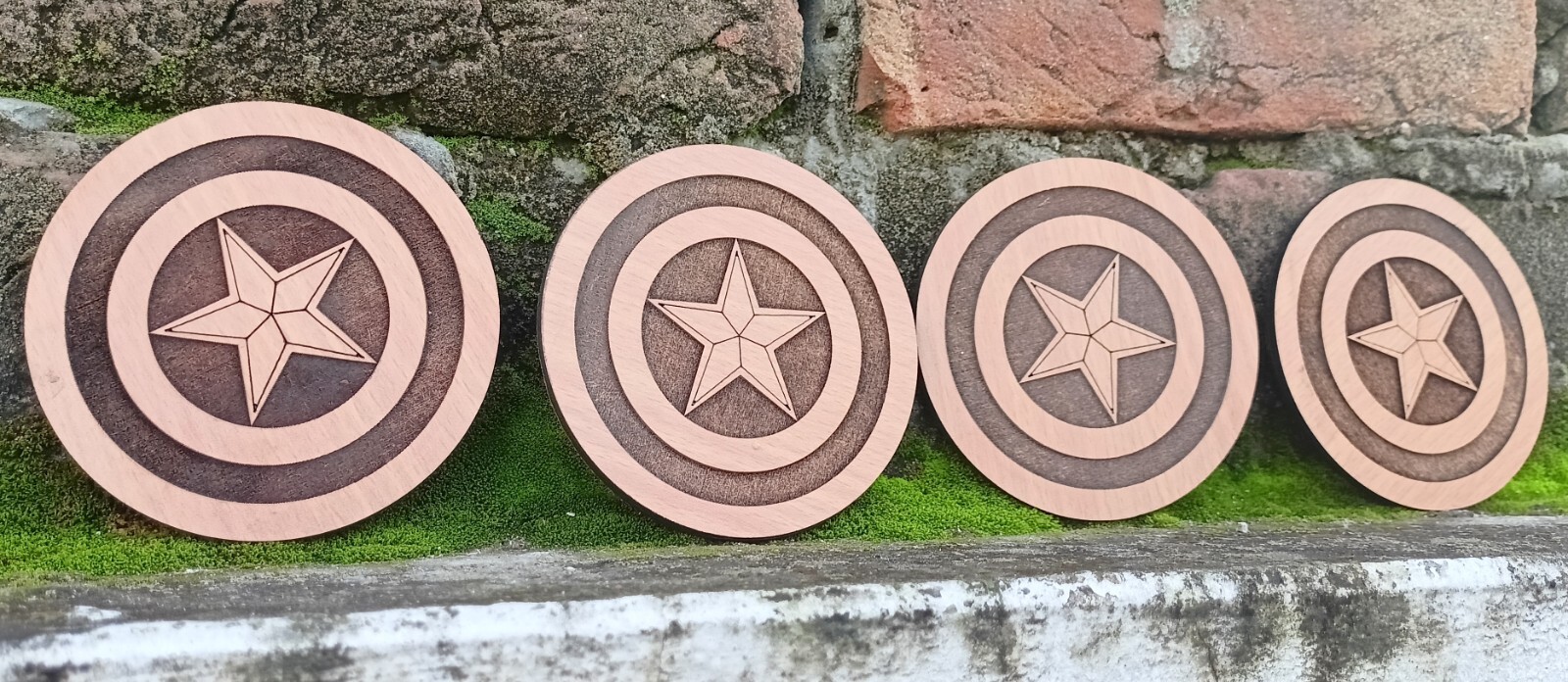Captain America Shield Coaster Marvel Collectible MCU Fans Gift Car Tea ...