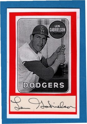 LEN GABRIELSON LA DODGERS AUTOGRAPHED CUT W/PHOTO- EX-MINT | eBay