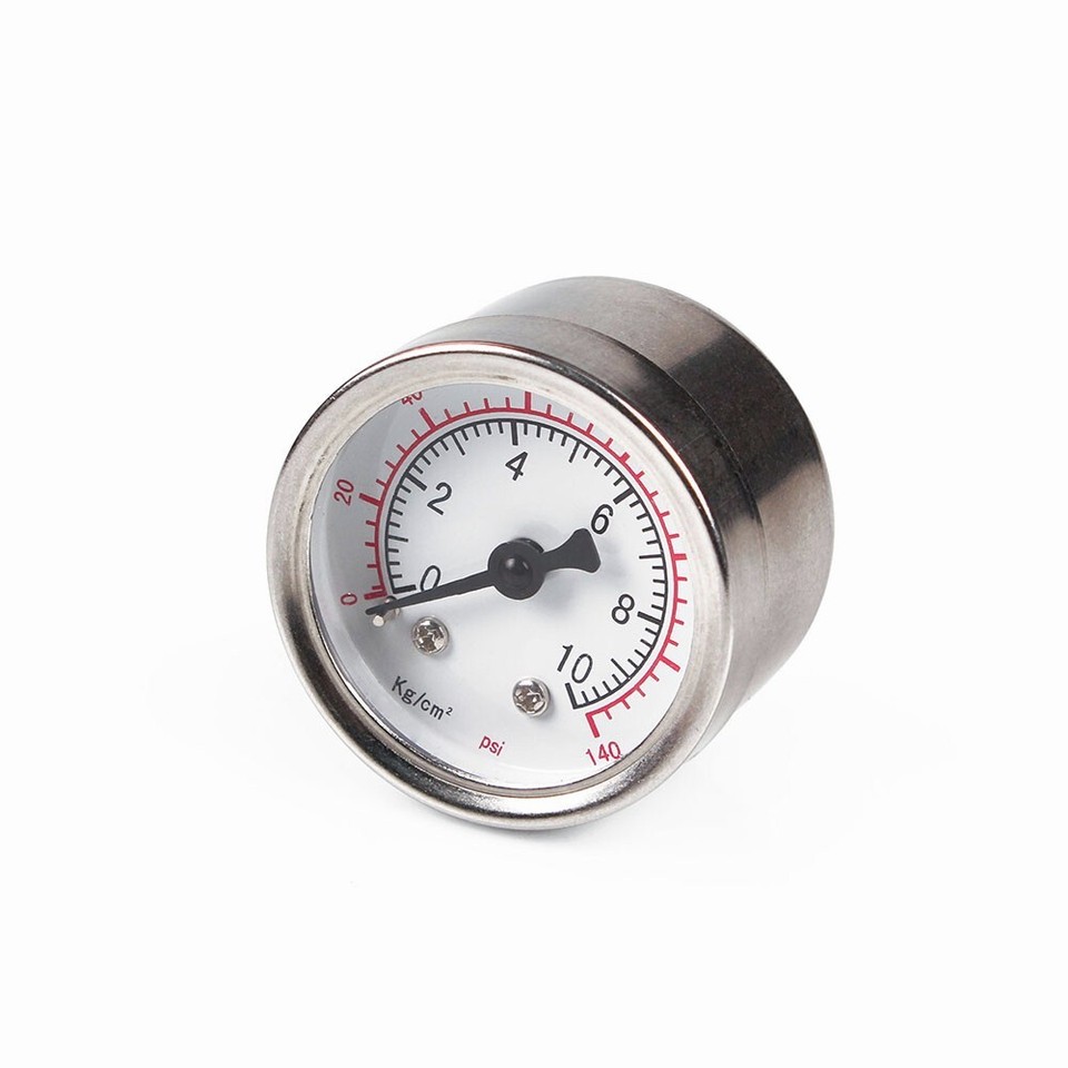 2PCS Fuel Pressure Gauge Liquid 0-140psi Oil Pressure Gauge 1/8" NPT | eBay