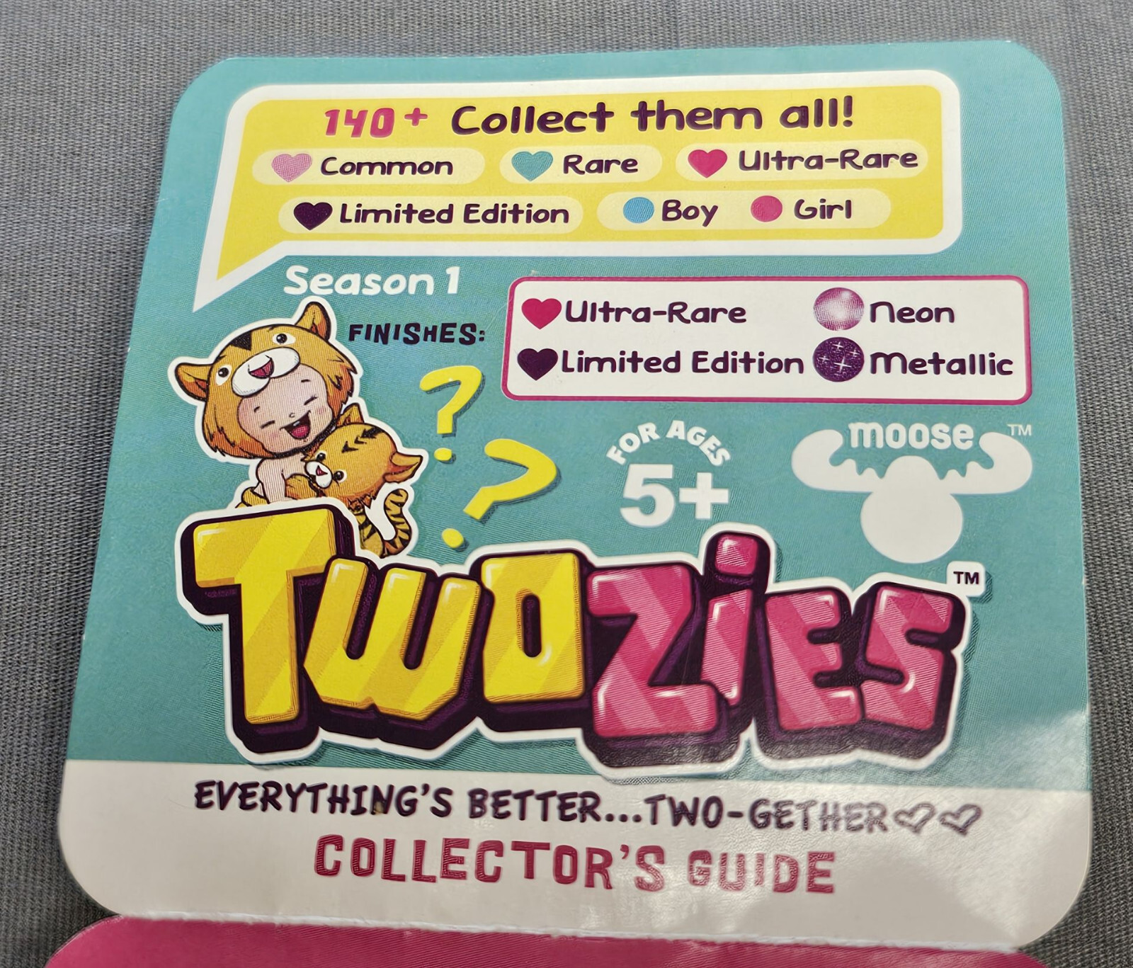 2016 Twozies Pair DIPPY & DOTTY Pet Dog Pink Teal Moose Toys Figure ...