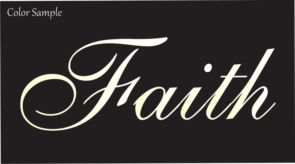 Inspirational Stencil Faith Fancy Script font Shabby Vintage Cottage ...