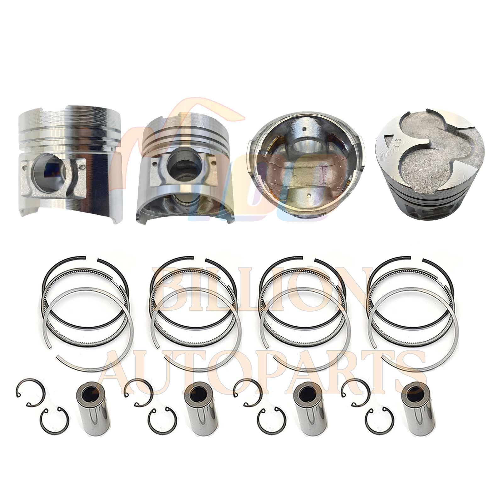 4pcs D4BB Piston Set 23410-42701 for Hyundai D4BB Engine