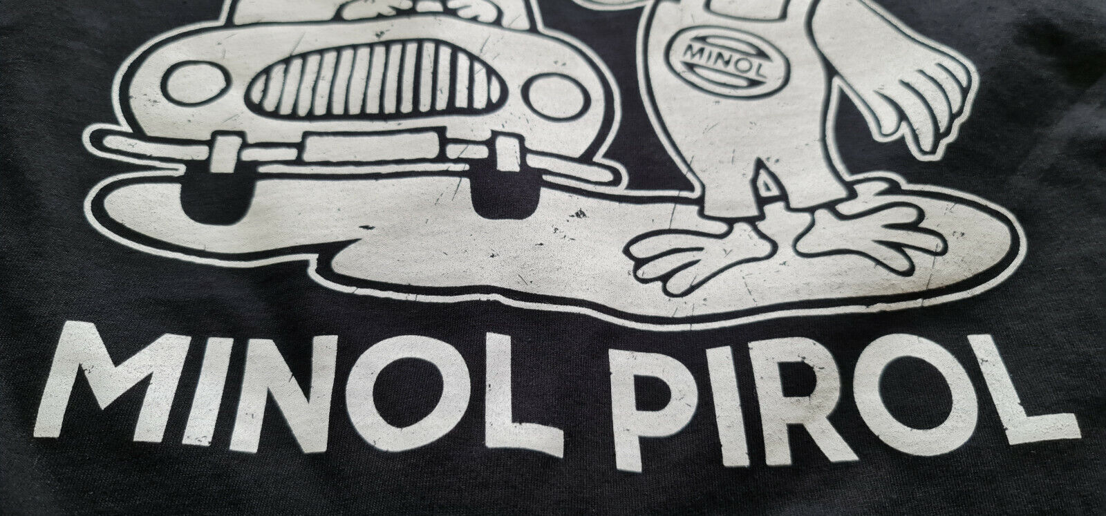 VEB MINOL PIROL T-Shirt Schwarz Ostalgie Retro DDR IFA Werbung Simson ...