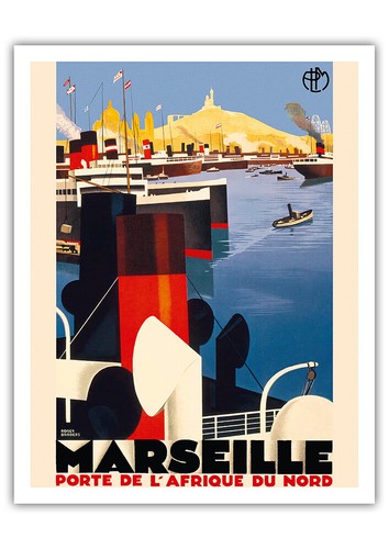 Marseille France - Gateway to North Africa - Vintage PLM Railroad ...