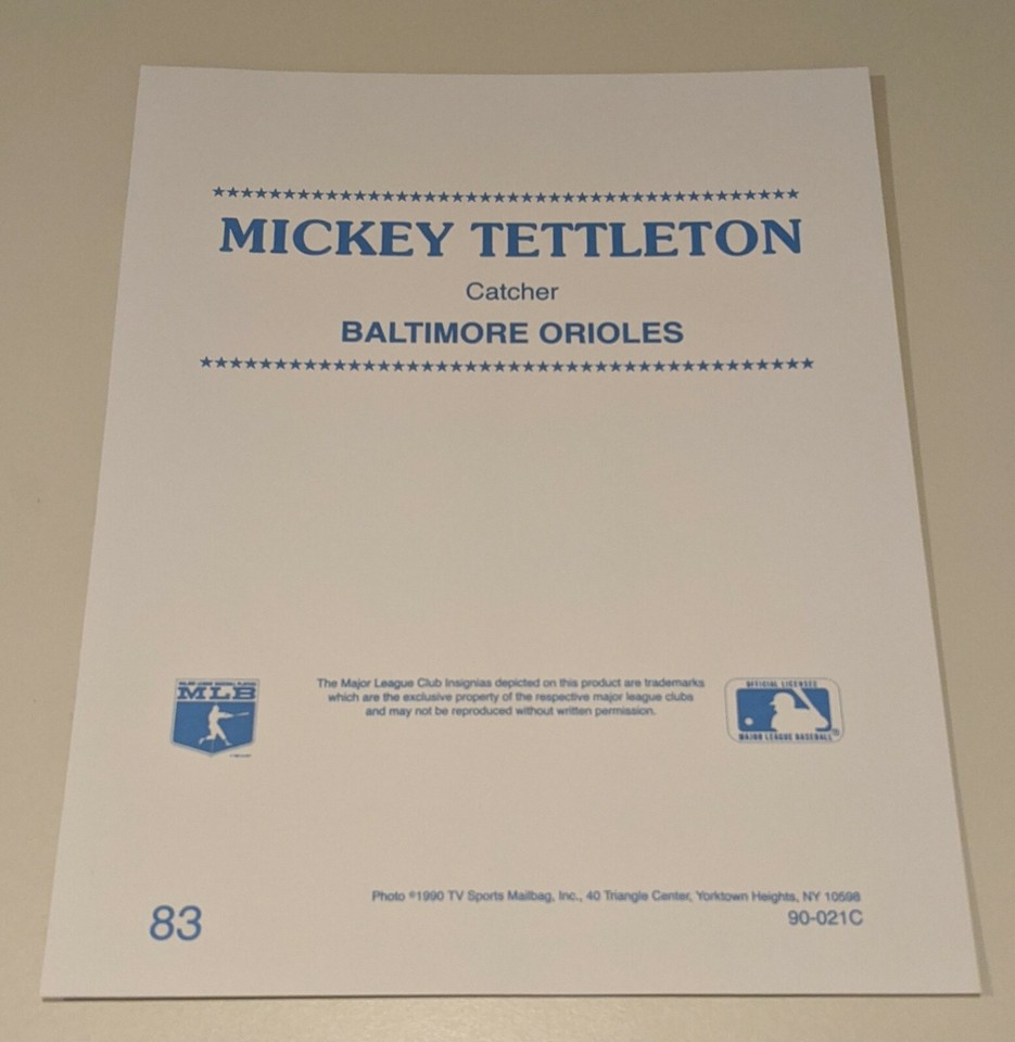 1990 MLB Cal Calvin Ripken Jr Jr. Baltimore Orioles 8 X by 10 photo ...