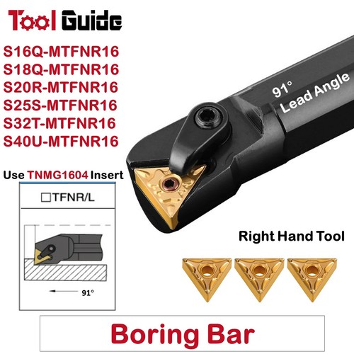 91° S16Q S18Q S20R MTFNR 16 Lathe Tool Holder Boring Bar Carbide Tip Internal | eBay Australia