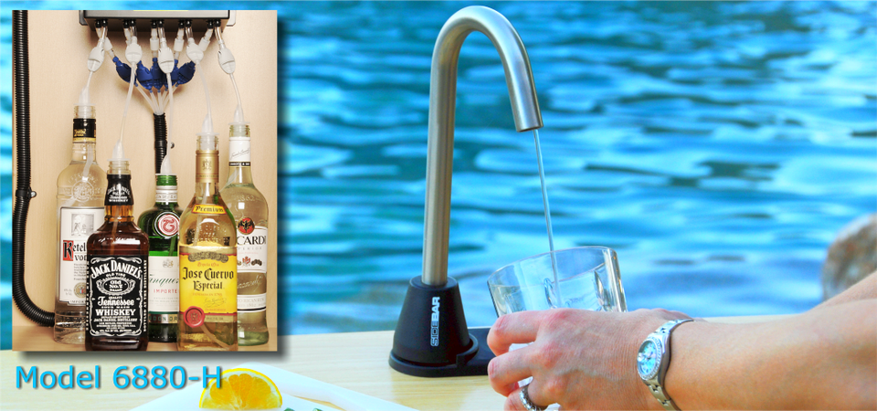 SIDEBAR BEVERAGE SYSTEMS LIQUOR DISPENSER, WHITE LED / NICKEL - NEW ...