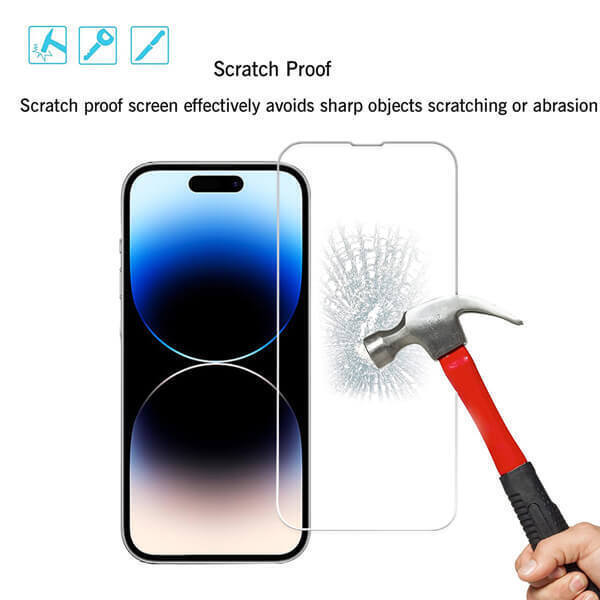Tempered Glass Screen Protector iPhone 17 16 15 14 13 12 11 X 16E 8 Pro ...