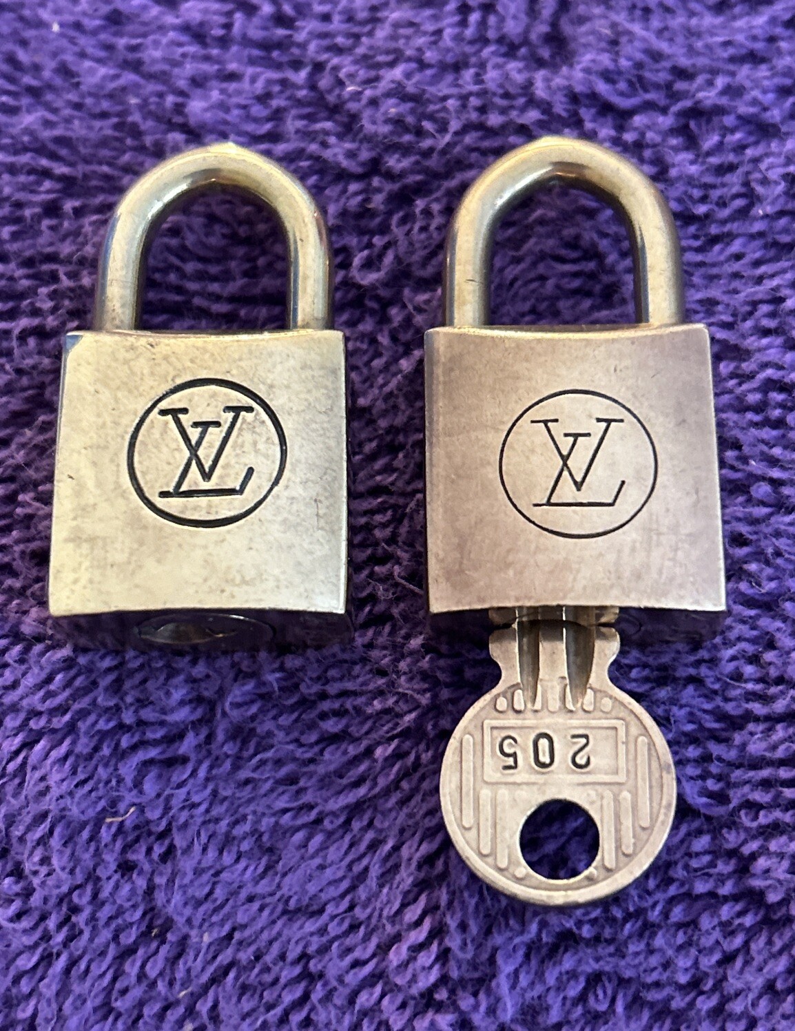 Authentic Louis Vuitton Gold Lock and Key Set 2 Padlo… - Gem