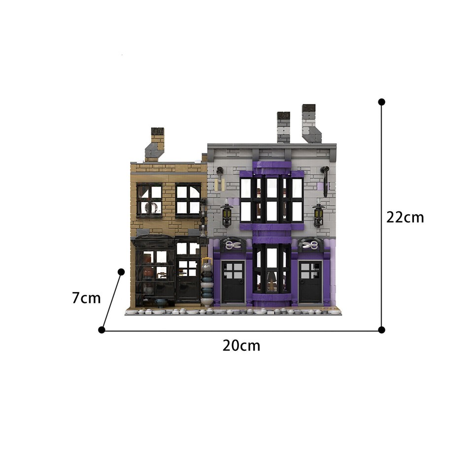 Building Blocks Toys Set Shop Architecture Model Set 1119 Pieces Parts ...