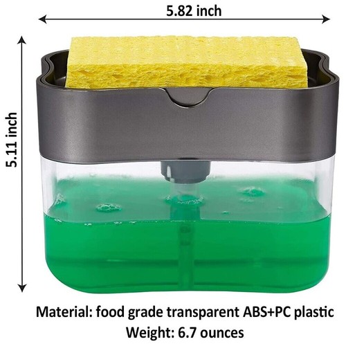 Press Soap Dispenser Cleaning Scrubbing Liquid Detergent Kitchen ...