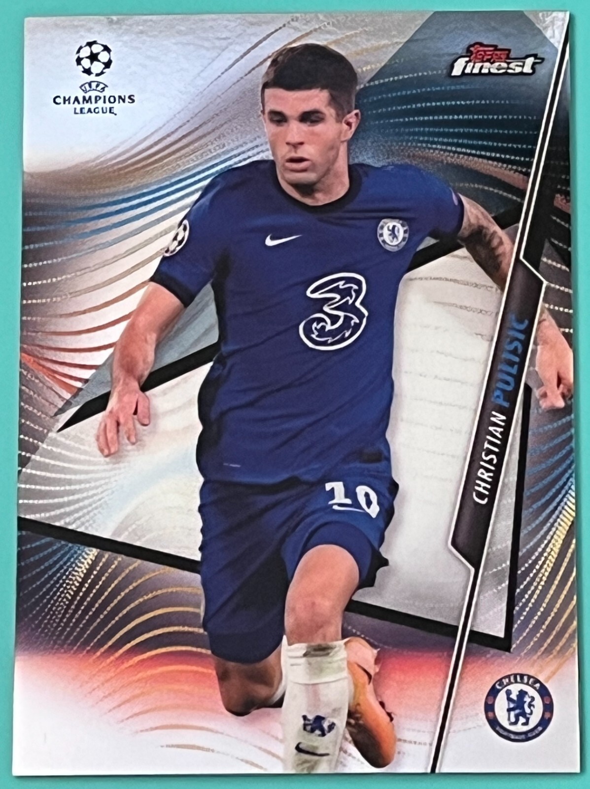 2020-21 Topps Finest Champions League #86 Christian Pulisic Chelsea ...