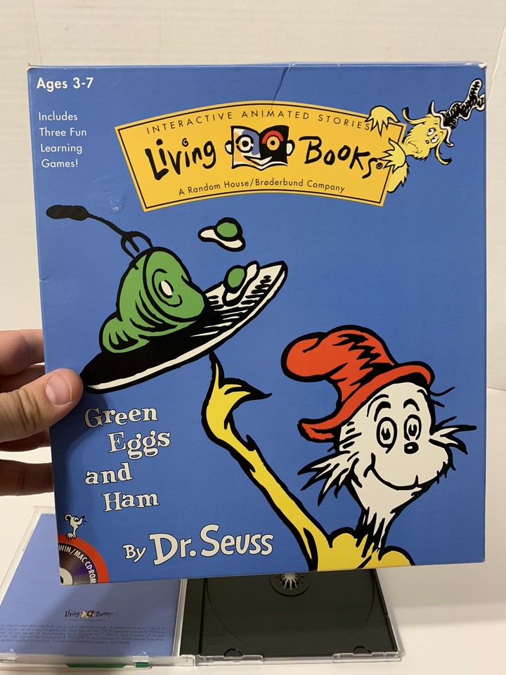 1996 Living Books Green Eggs and Ham Dr Seuss PC CD Rom in Big Box | eBay