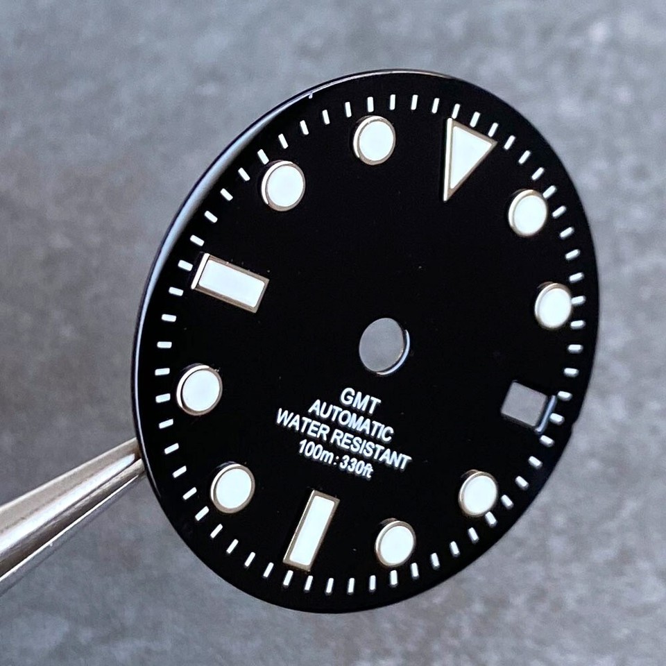 29mm Classic Diver Series 100m Text Sunburst Watch Dial Face Fit NH34 ...