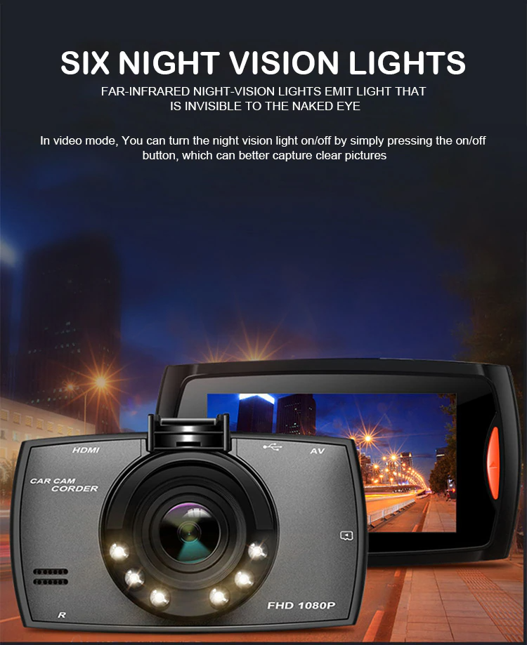 2.7'' Full HD 1080P Dash Cam Car DVR Front & Rear Camera Night Vision G ...