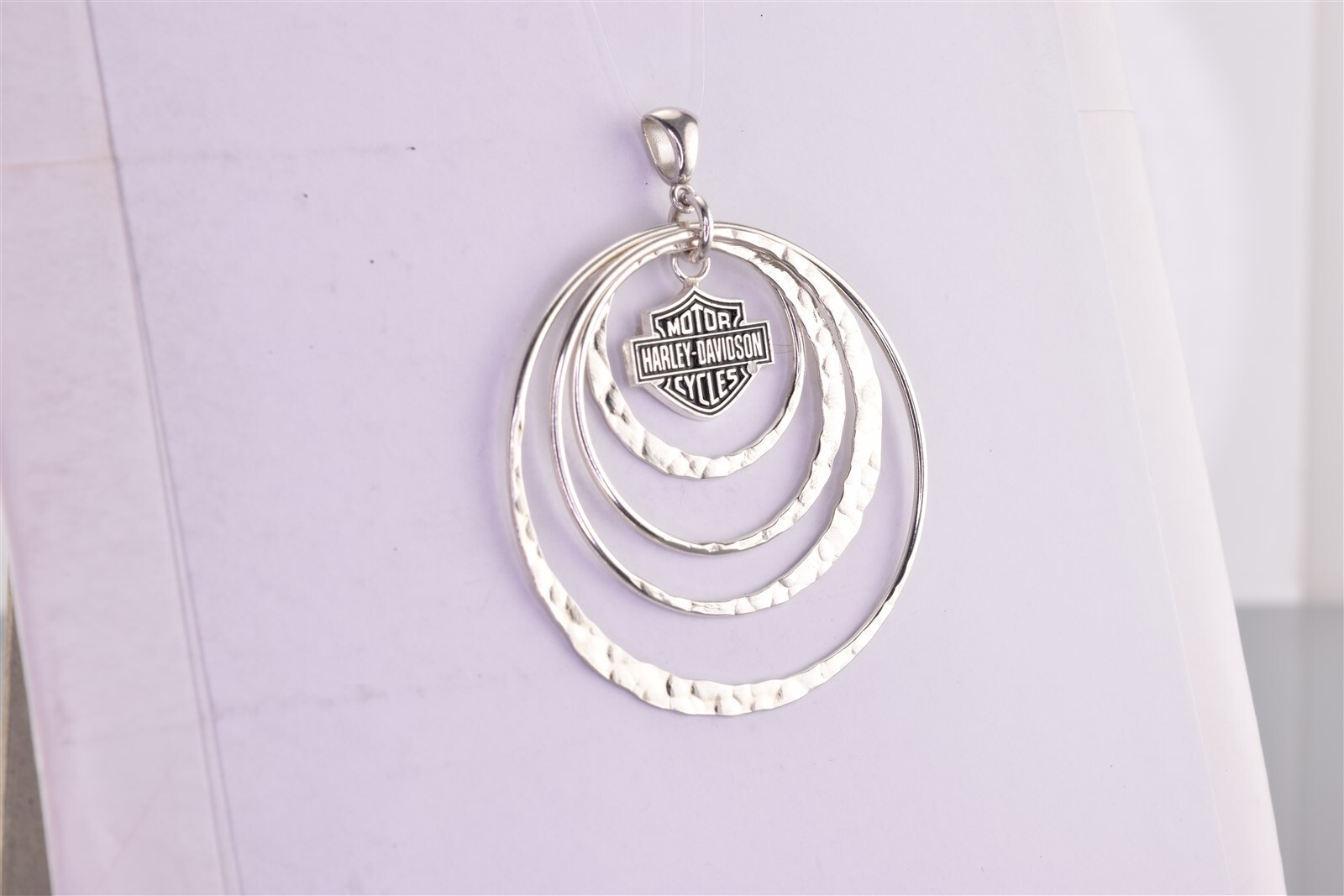Harley-Davidson Sterling Silver Hammered Texture Loop… - Gem