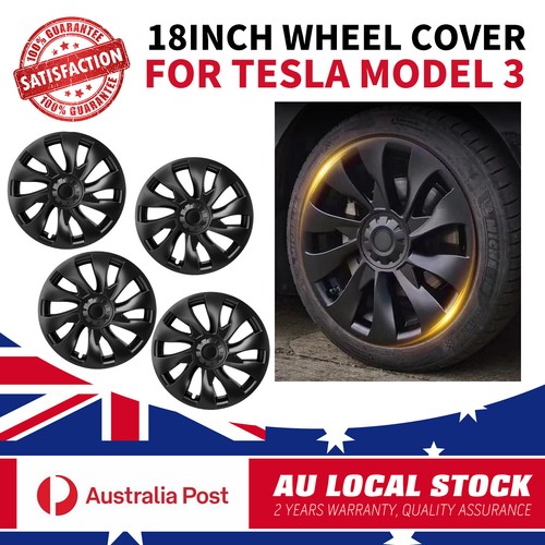 4x Car Wheel Cover Hub Cap Rim Cap For Tesla Model 3 2017-2023 18 inch ...