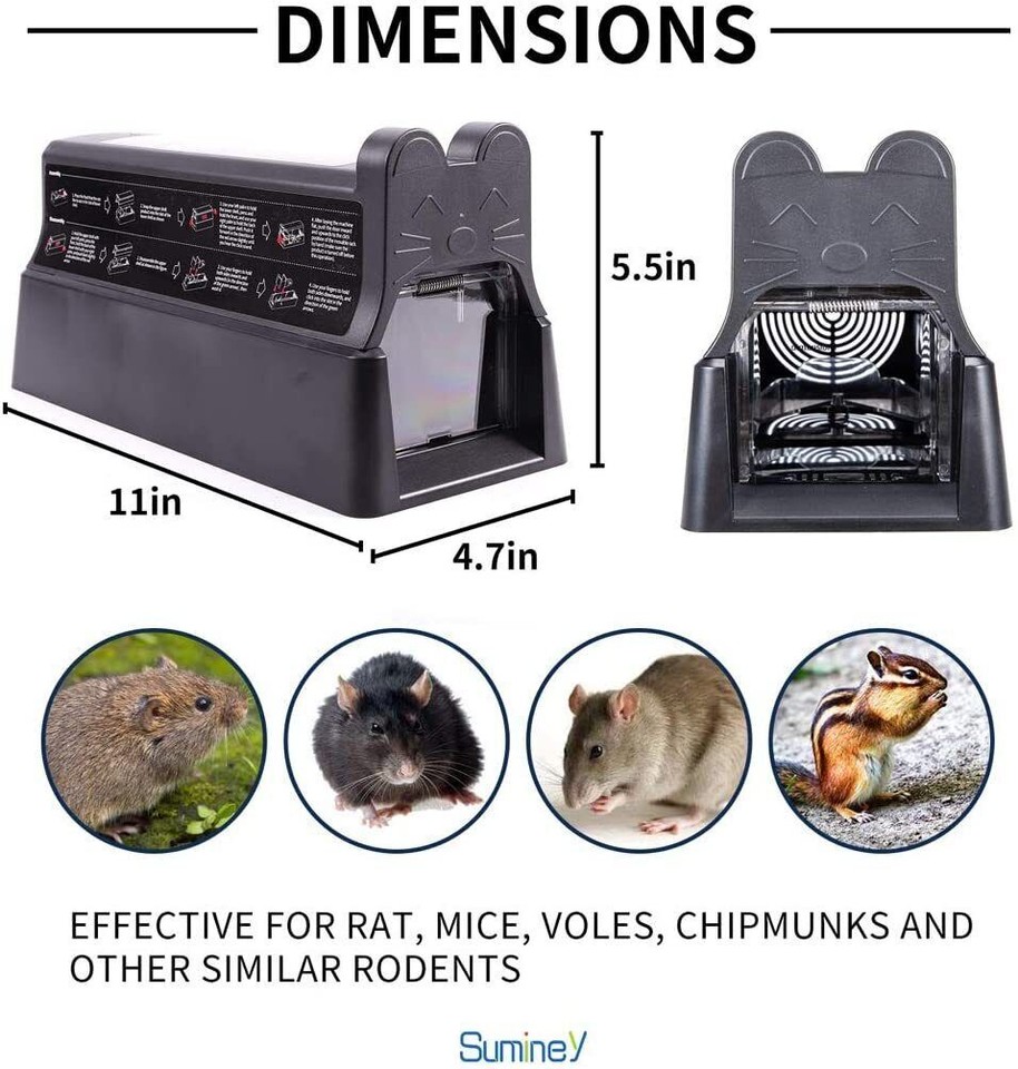 Electronic Mouse Trap Victor Control Rat Mice Killer Pest Electric ...