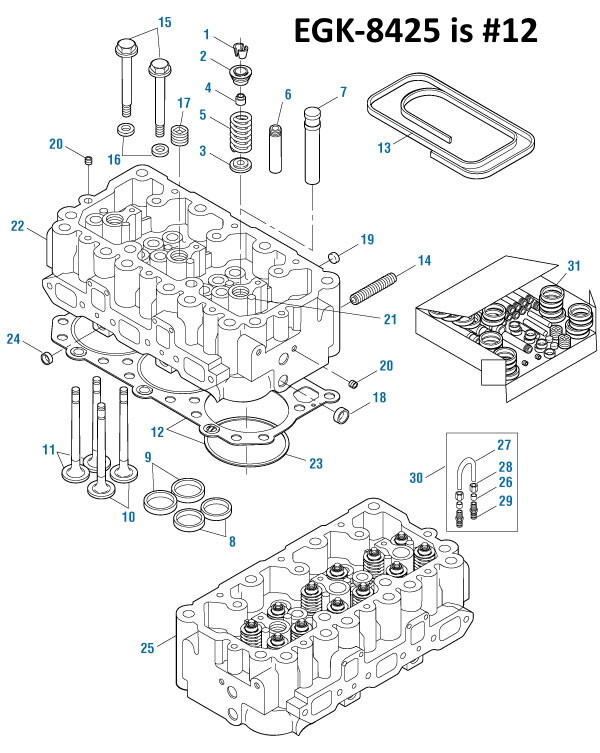 Cylinder Head Gasket for Mack E6 Qty 2. PAI # EGK-8425 Ref.# 57GC189A ...
