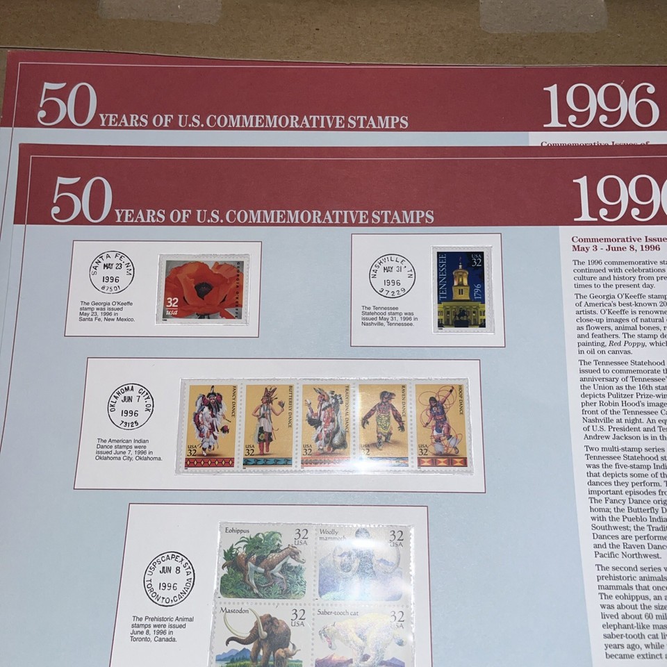 1946, 1947, 1948, 1996 50 YEARS OF U.S. COMMEMORATIVE STAMP Albums – 5 ...