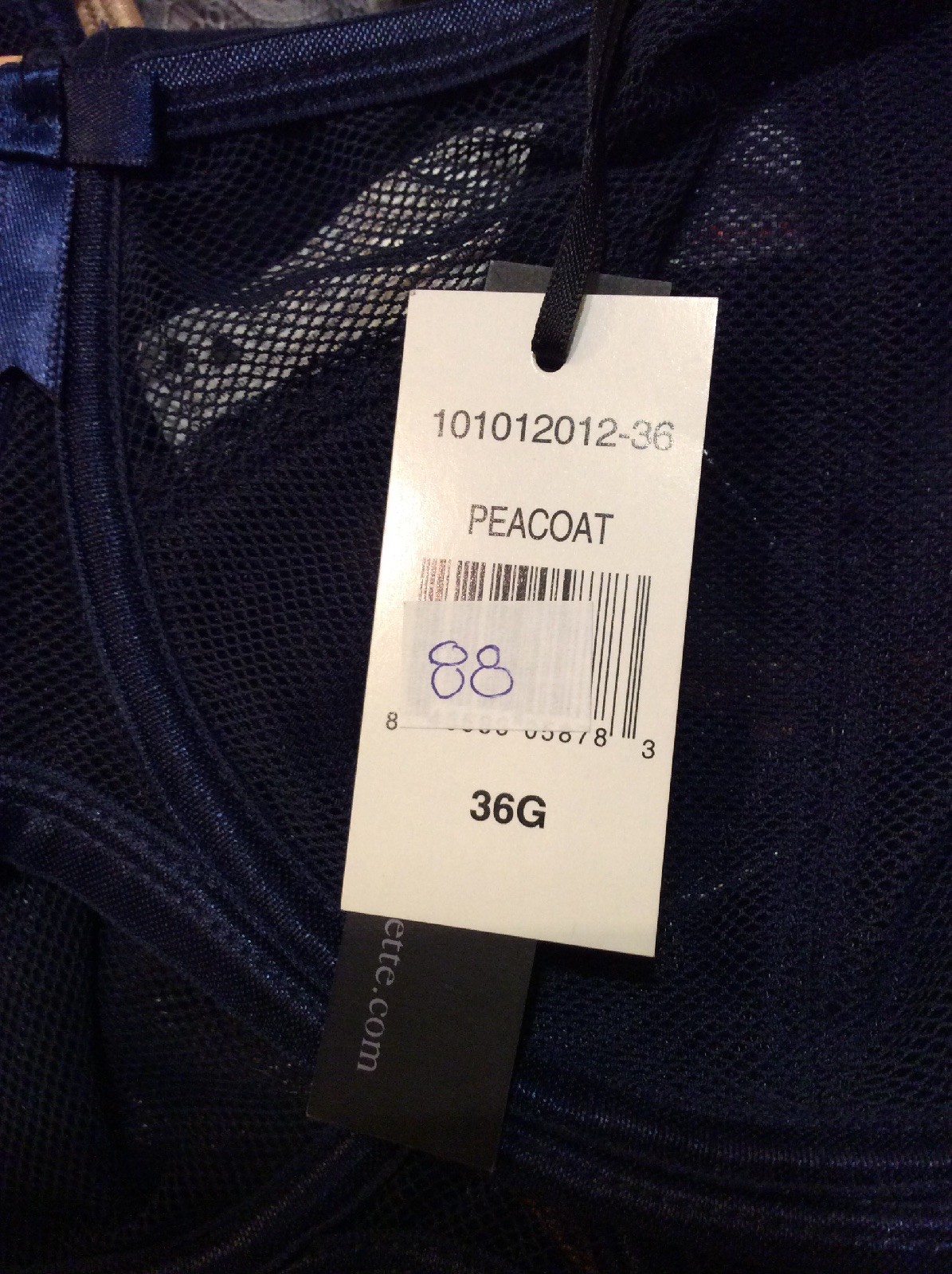 BNWT Claudette Fishnet Scoop Neck Bra 101012012 Color Peacoat Size 36G ...