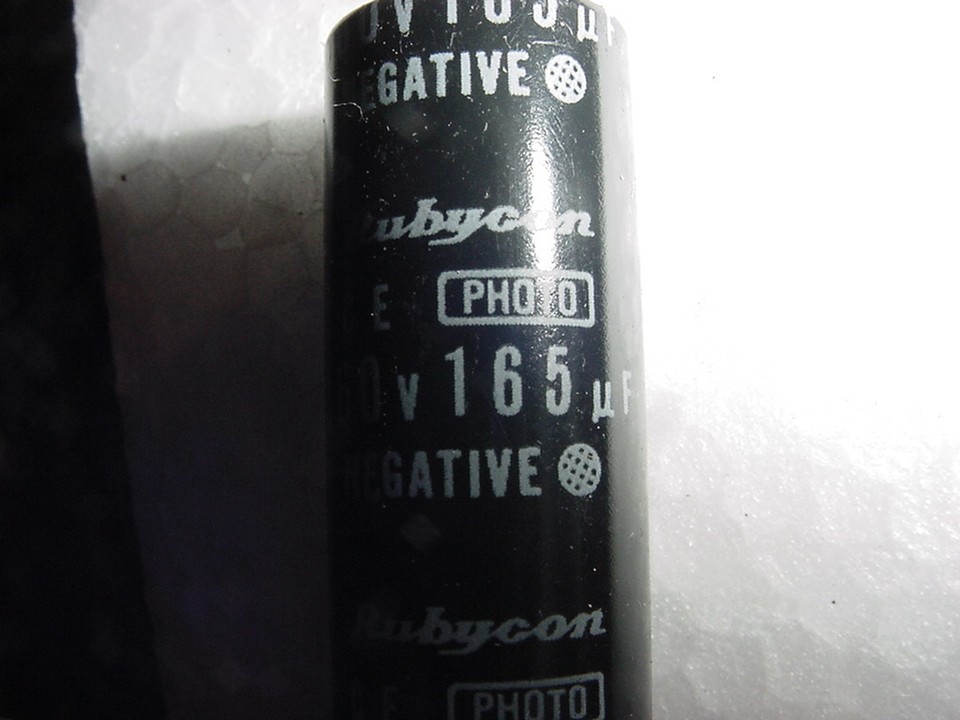 Qty 2 New RUBYCON Photo Flash Capacitor 360v 165UF 360 v Negative ...