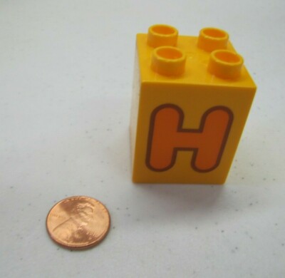 Lego Duplo Alphabet Letter H Replacement 2 X 2 X 2 Block Building Brick ...