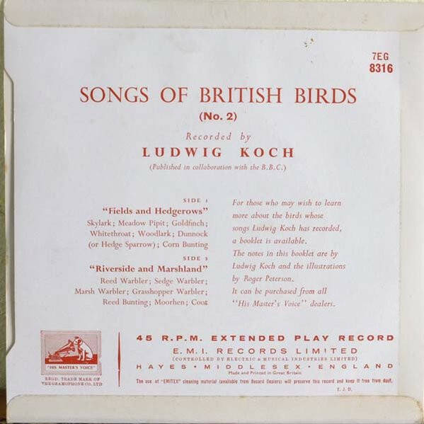 Ludwig Koch - Songs Of British Birds No. 2 (Vinyl) | eBay