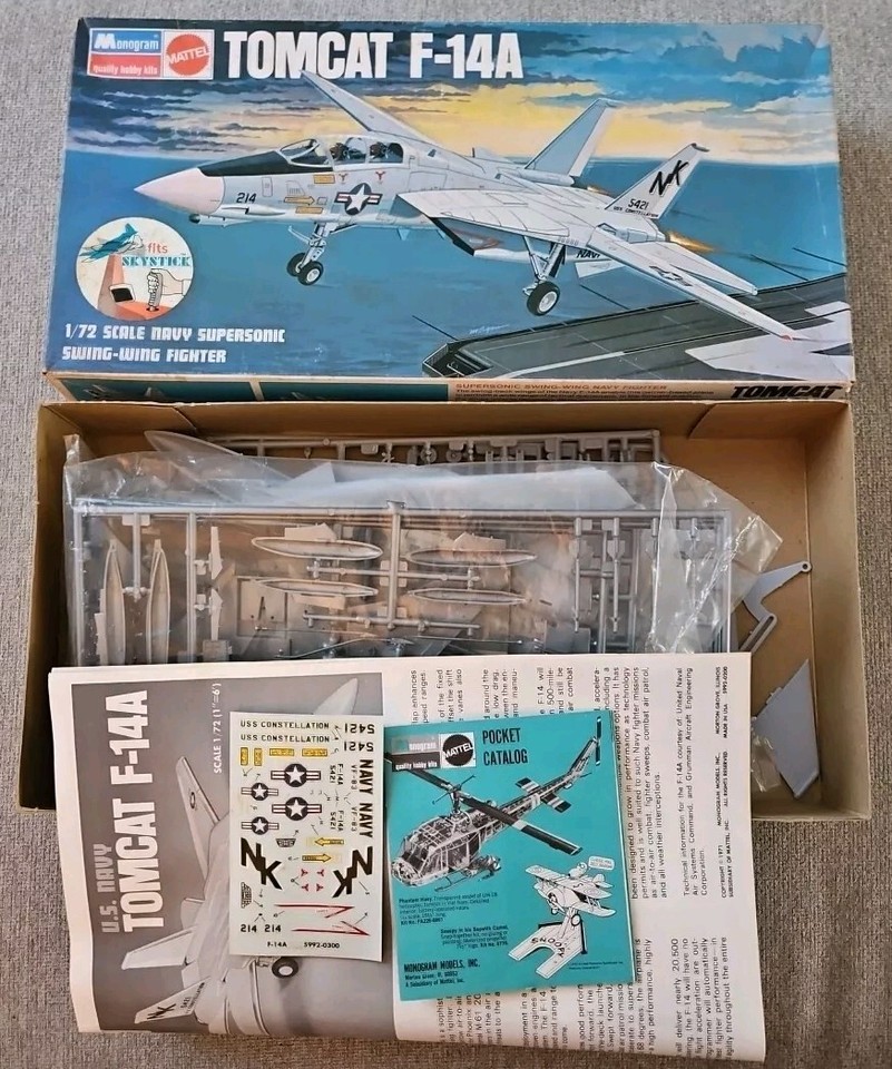 New Monogram Mattel Tomcat F-14A - 1/72 Model Kit * | eBay