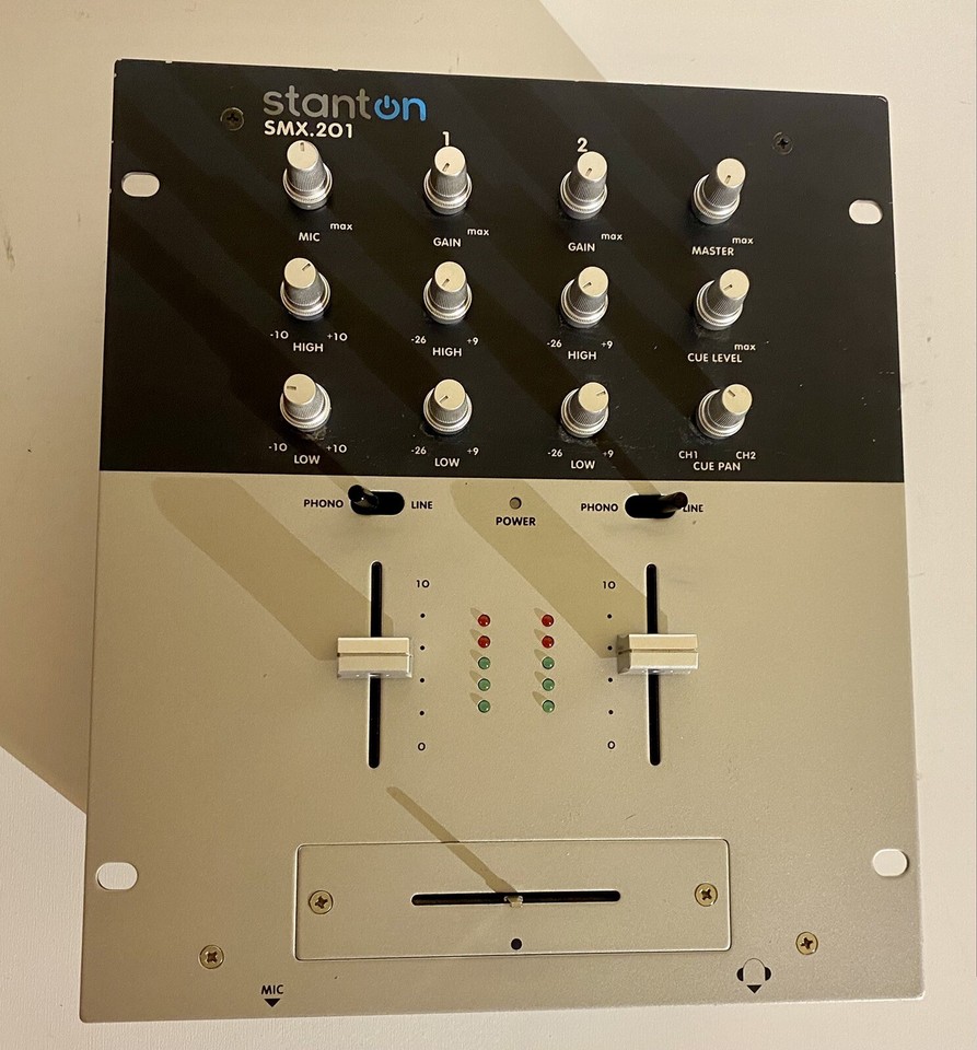 STANTON SMX-201 2-Channel Preamp Pro DJ Mixer Audiophile, NO AC Adapter ...