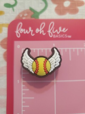 Softball with Wings Croc Charm | eBay