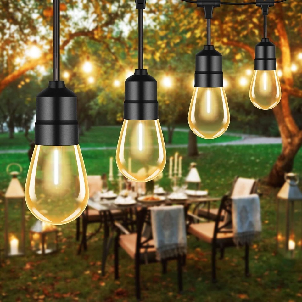 HEAVY DUTY FESTOON E27 IP65 WATERPROOF LED OUTDOOR GARDEN STRING LIGHTS ...