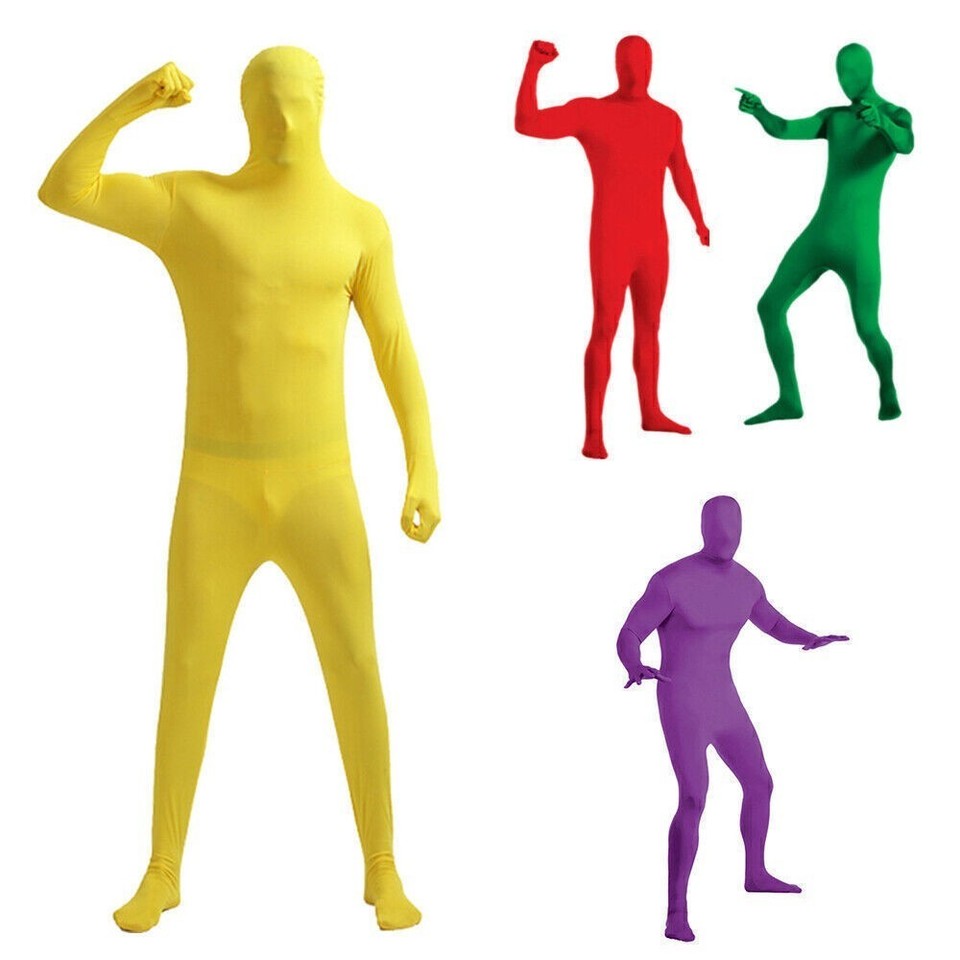 Party Costume Invisible Morph Suit Adult Men Women Full Body Spandex ...
