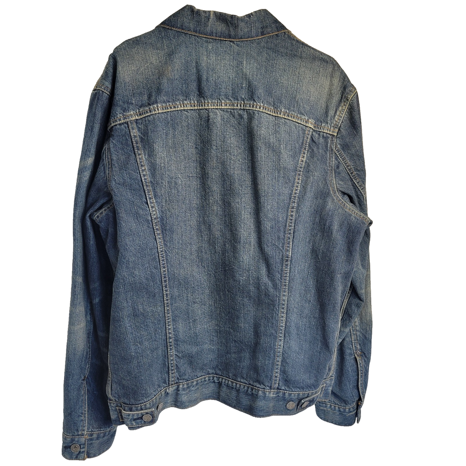 Levi Strauss Men's Denim Distressed Flannel Lined Jacket XL | eBay