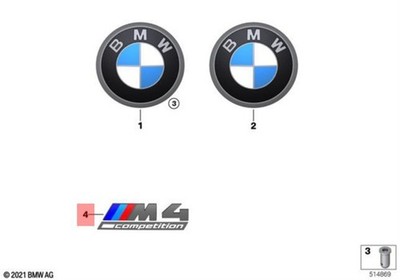 Genuine BMW G82 G83 M4 Comp. M xDrive Lettering M COMPETITION ...