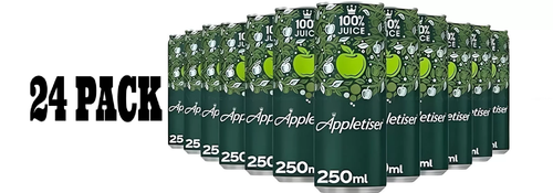 Appletiser Lightly Sparkling Apple Juice Drink Cans 250ml - Pack of 24 ...