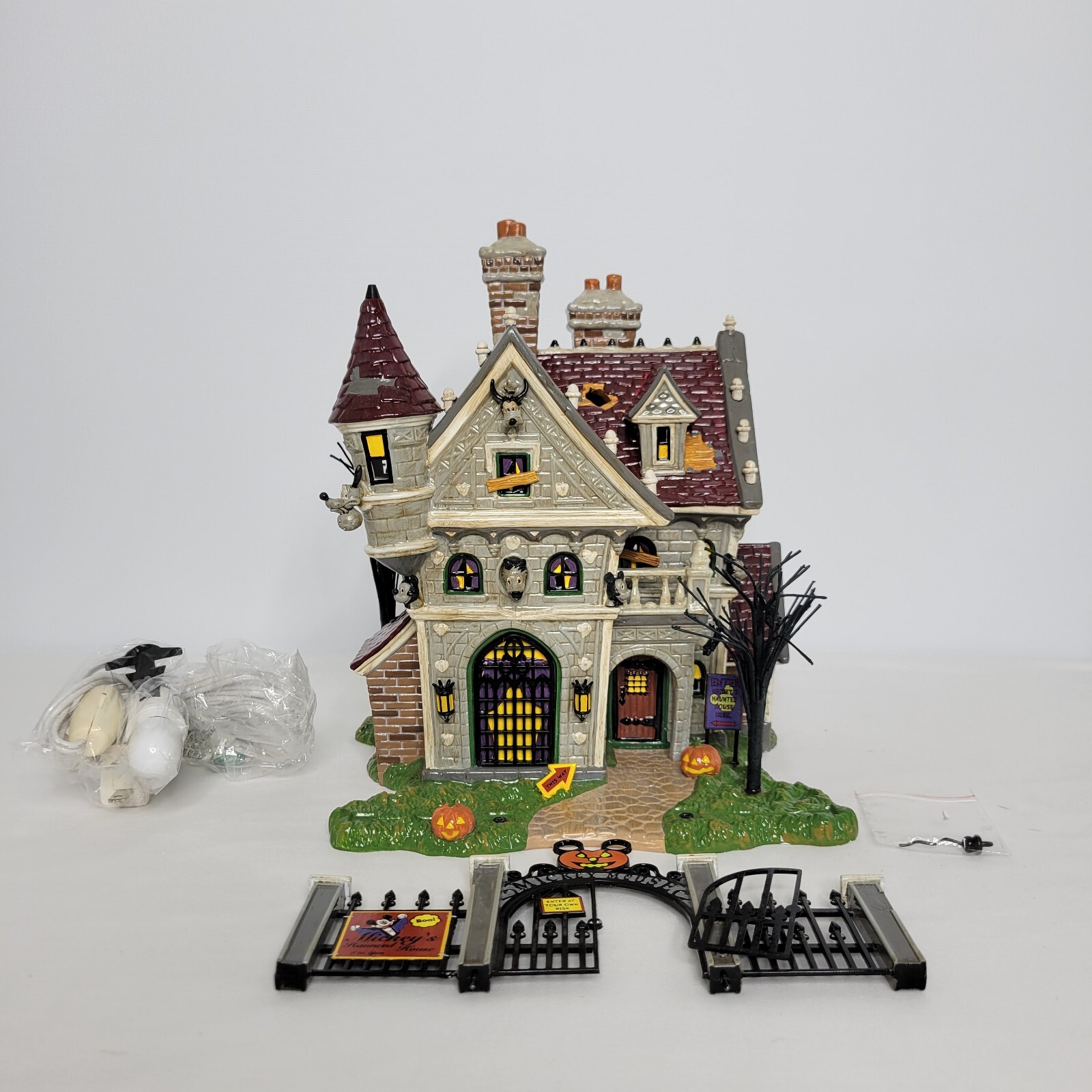 Department 56 Walt Disney Snow Village Halloween Mickey's Haunted House ...