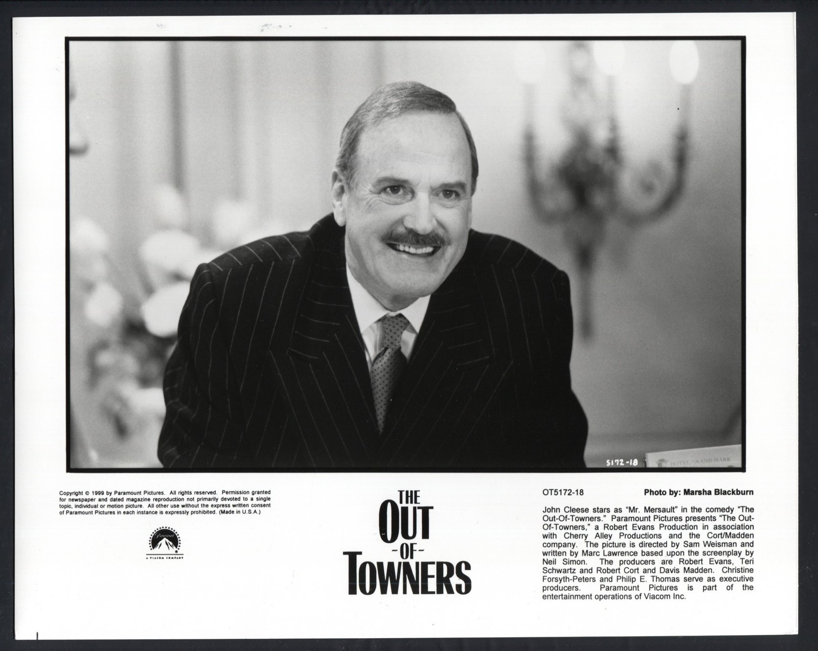 JOHN CLEESE in The Out Of Towners '99 MOUSTACHE SMILE | eBay