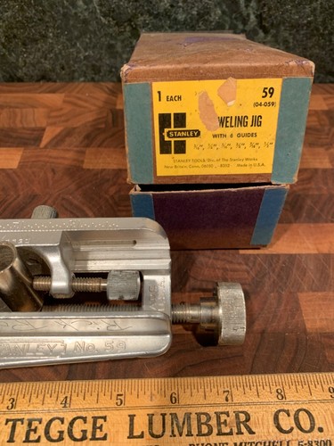 Vintage Stanley No. 59 Doweling Jig With 1/2” Guide - with box and ...