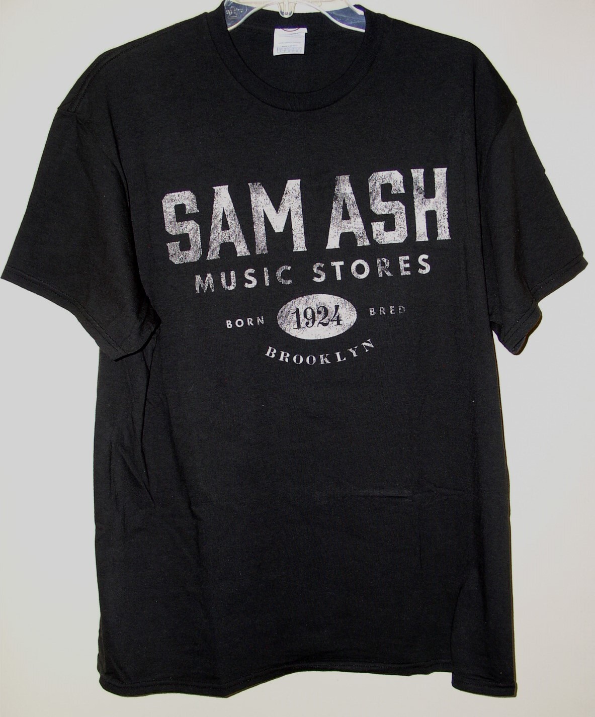 Sam Ash Music Store Promo T Shirt Born 1924 Bred Brooklyn Size Large | eBay