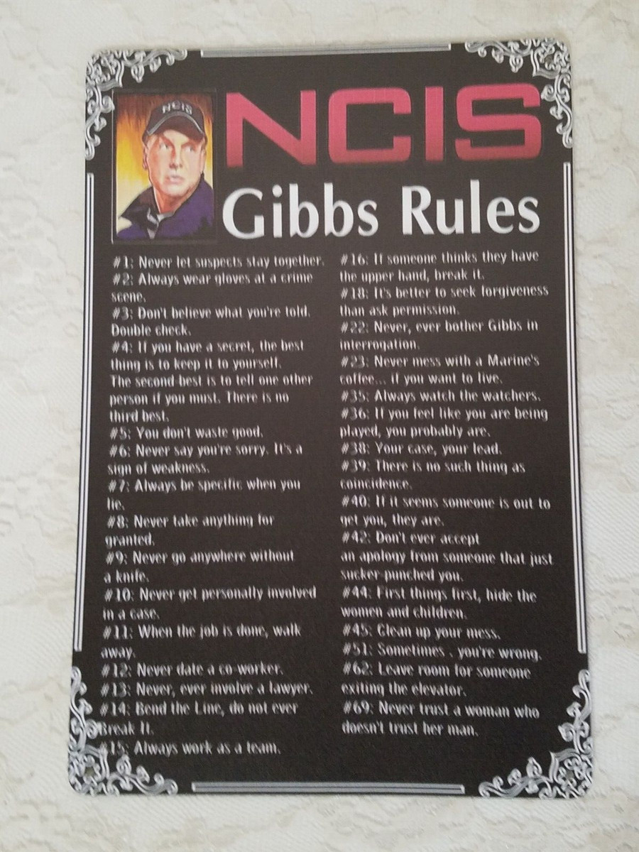 Ncis Poster Gibbs Rules
