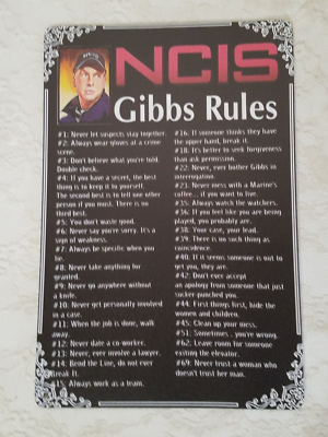 Regras De Gibbs Do Poster Do Ncis